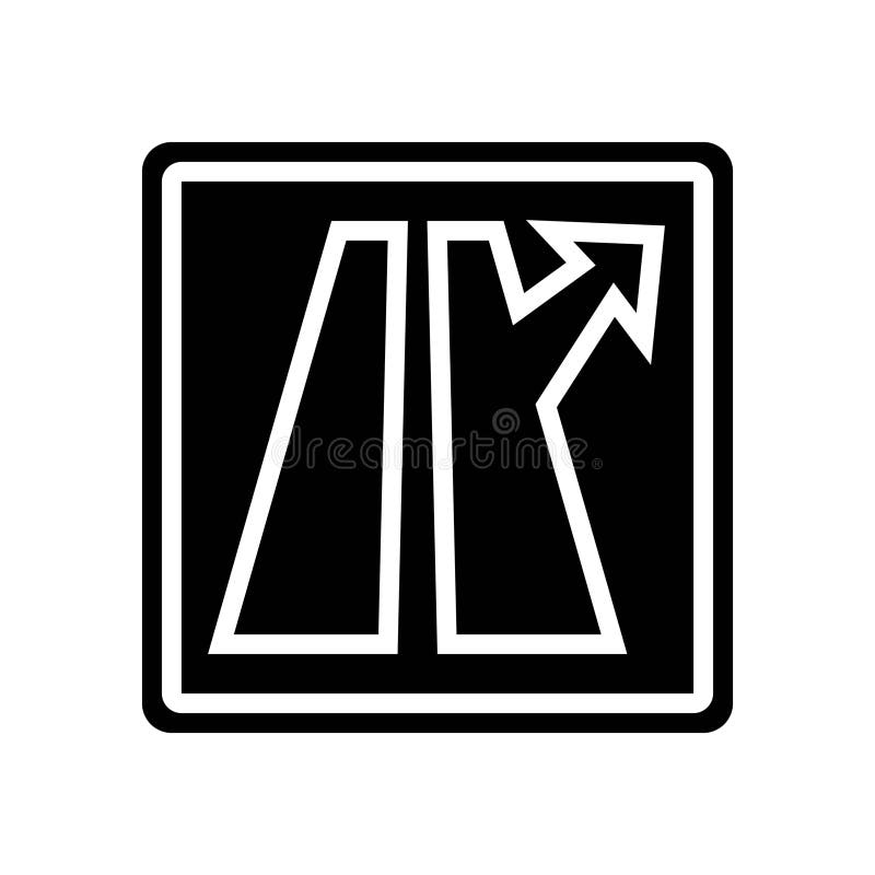 Exit Ramp Highway Road Glyph Icon Vector Illustration Stock Vector ...