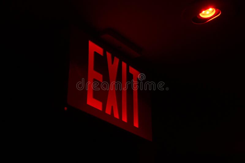198 Illuminated Exit Sign Black Stock Photos - Free & Royalty-Free ...