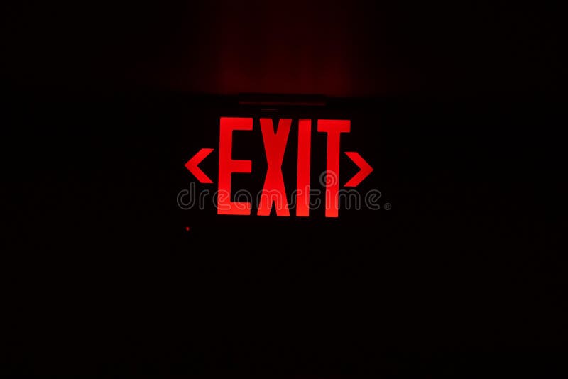 198 Illuminated Exit Sign Black Stock Photos - Free & Royalty-Free ...
