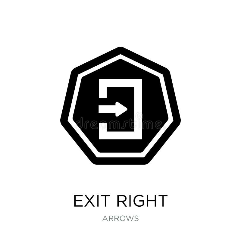 Emergency Exit Icon in Trendy Design Style. Emergency Exit Icon ...
