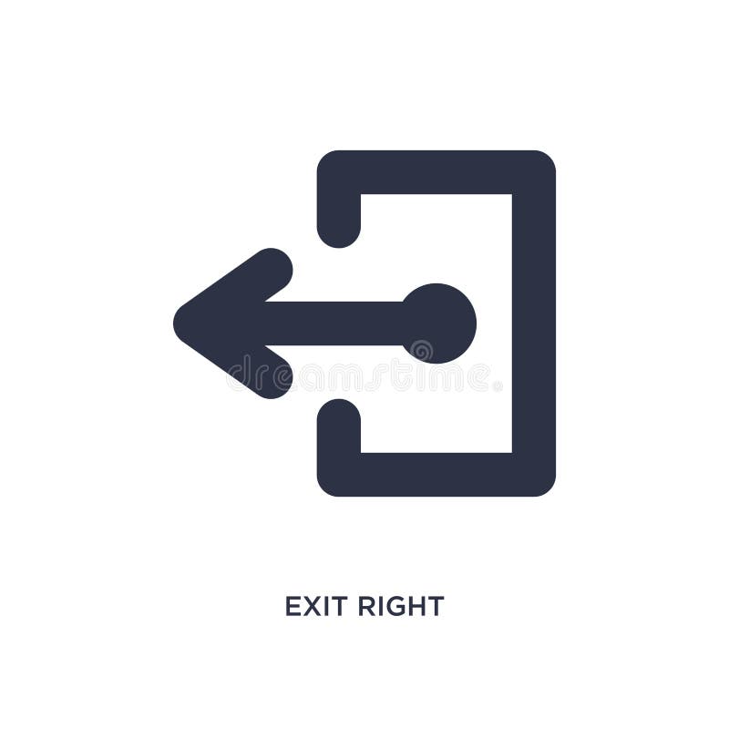 Exit Right Arrow Sign, Exit Sign Vector Stock Vector - Illustration of ...