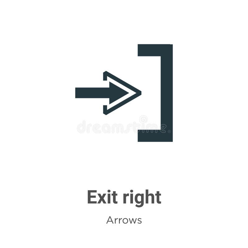 Exit Top Right Icon Vector. Trendy Flat Exit Top Right Icon from Arrows ...