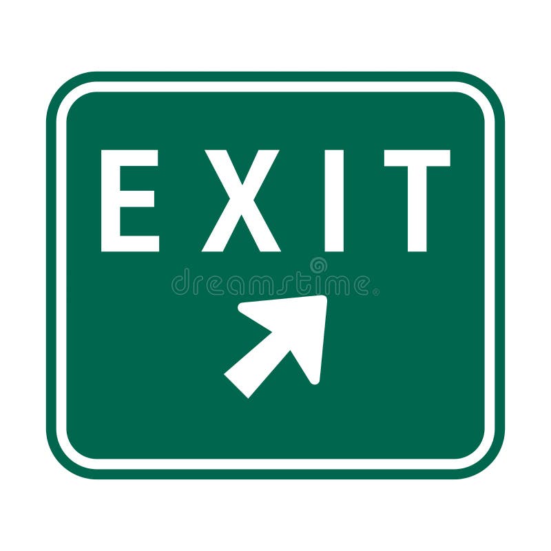 Exit road sign icon stock illustration. Illustration of roadsign ...