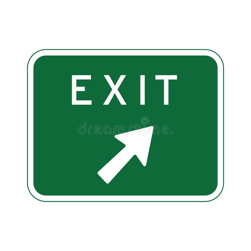 Exit Route Sign. Vector Illustration Decorative Design Stock Vector ...