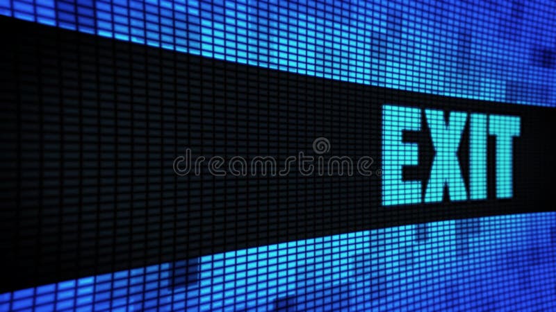 Exit Side Text Scrolling LED Wall Pannel Display Sign Board Stock ...