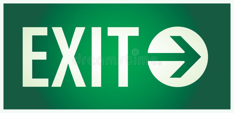 Exit Door Sign without Arrow. Vector Icon, Safety Symbol Stock Vector ...