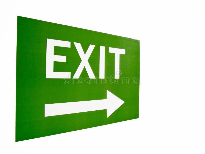 Highway Exit Sign stock photo. Image of point, arrow, reflective - 603036