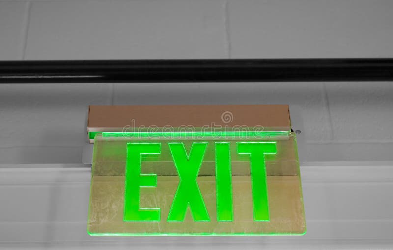 Exit Sign stock image. Image of safety, guidance, sign - 14037917