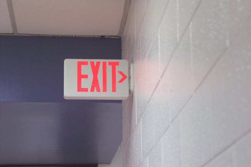 Exit Sign stock image. Image of code, hall, interior, exit - 1528869