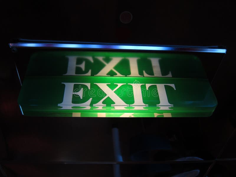 Exit Sign stock photo. Image of case, information, direction - 20895206