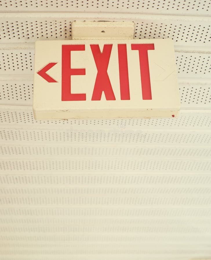 Exit Sign stock image. Image of code, hall, interior, exit - 1528869