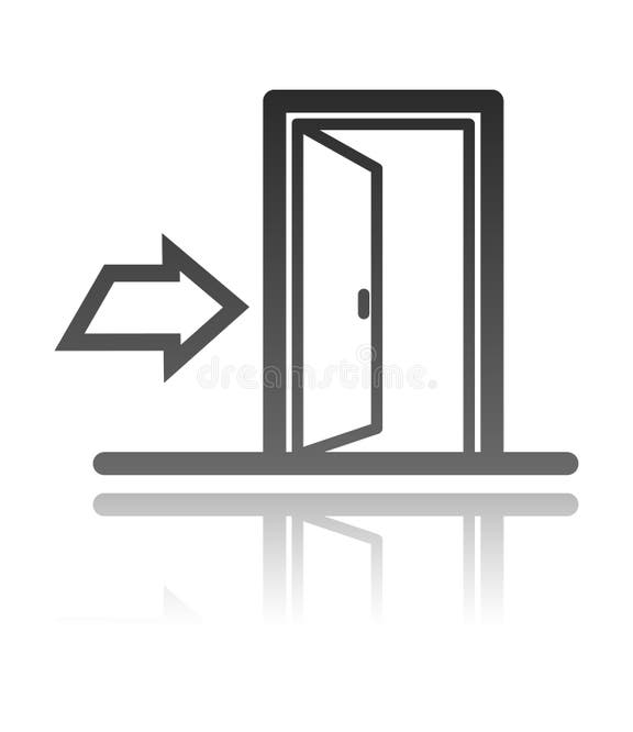 Exit sign stock illustration. Illustration of door, doorway - 24106669