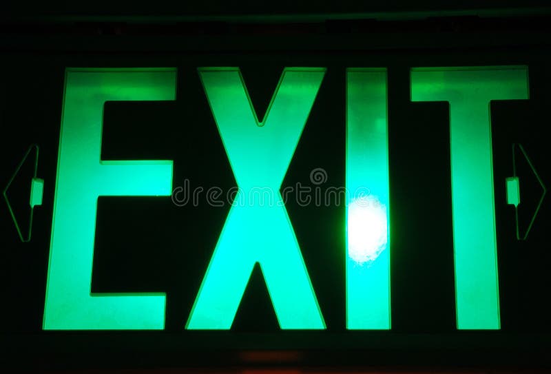 Exit Sign stock photo. Image of sign, read, lighting, glowing - 223648