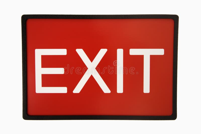 Exit Sign stock photo. Image of panel, signboard, message - 99781516