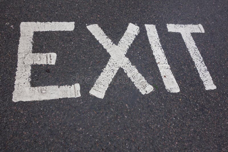 Exit Sign stock image. Image of road, paint, direction - 37995459