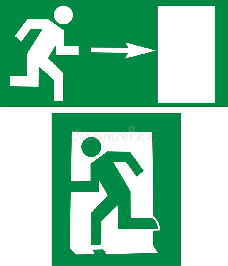 Emergency Exit Sign Vector Stock Illustrations – 12,041 Emergency Exit ...