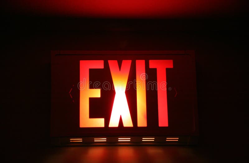 Orange exit sign stock photo. Image of bold, bright, parking - 14797182