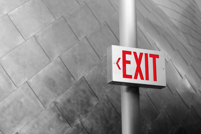 Highway Exit Sign stock photo. Image of point, arrow, reflective - 603036