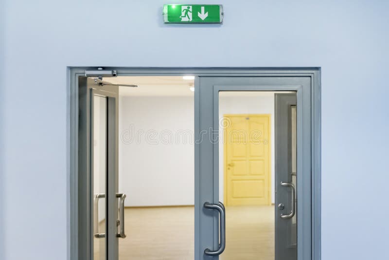 Exit sign above the door stock image. Image of indoor - 135184717