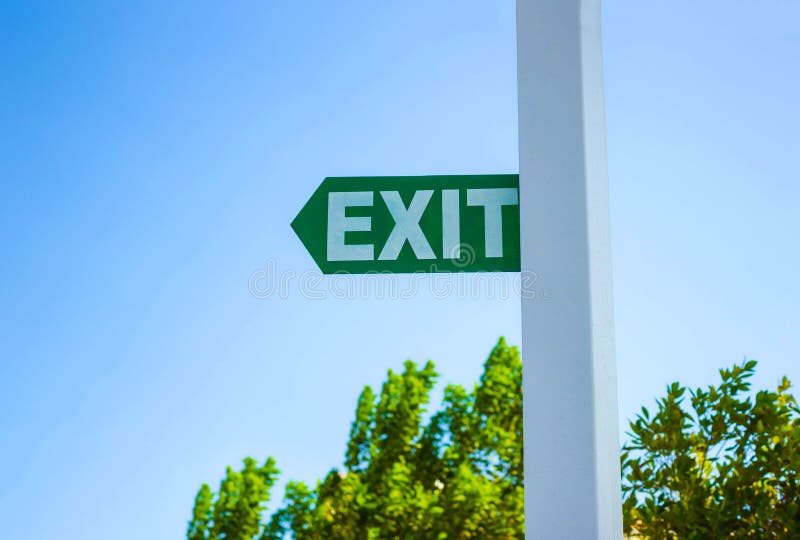 The exit sign stock image. Image of motorway, pole, boarder - 102581673