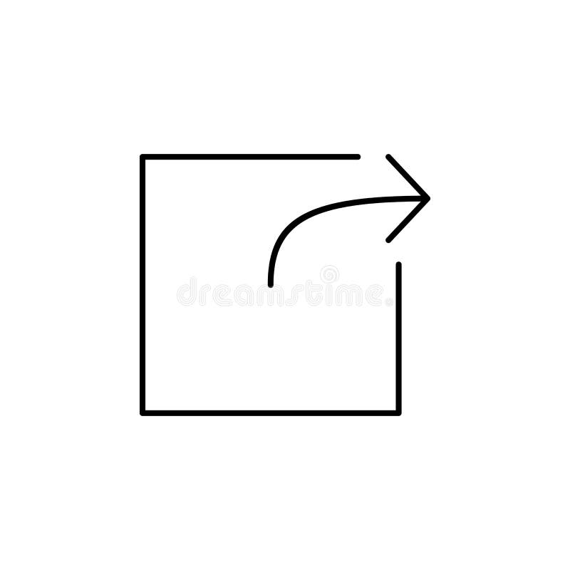 The Exit Sign of an Arrow from a Square Icon. Element of Simple Icon ...