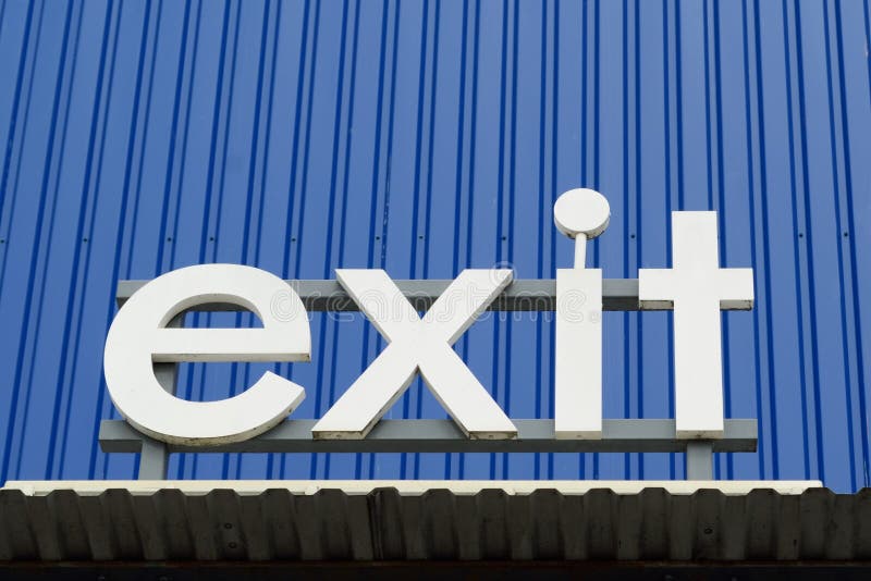 Exit stock photo. Image of sign, word, symbol, letters - 65458284