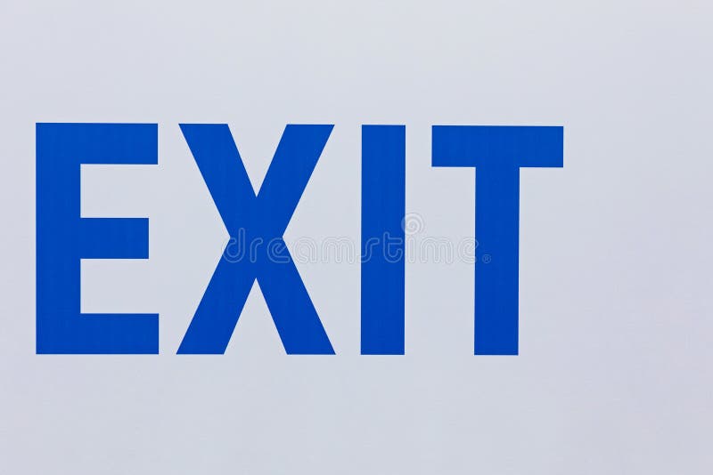 Exit Sign stock photo. Image of english, wall, info - 221590354