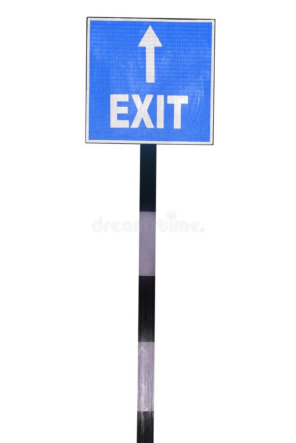 Exit Sign, Exit Sign Board Isolated on White Background Stock Image ...