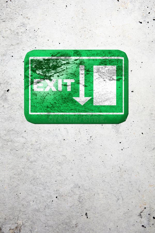 Exit sign stock illustration. Illustration of danger - 49066889