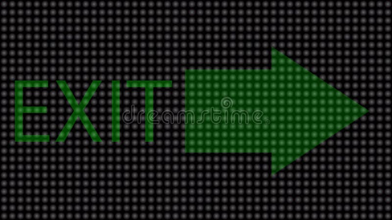 Emergency Exit Left Arrow Looped Animation Background. Stock Video ...