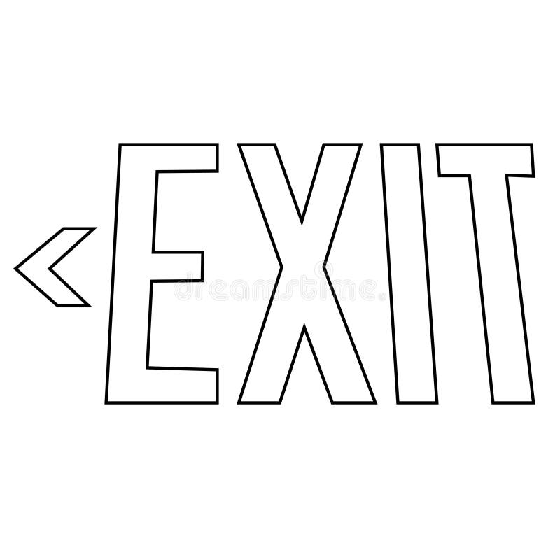 Exit Sign Emergency Safety Simple Stock Illustration - Illustration of ...
