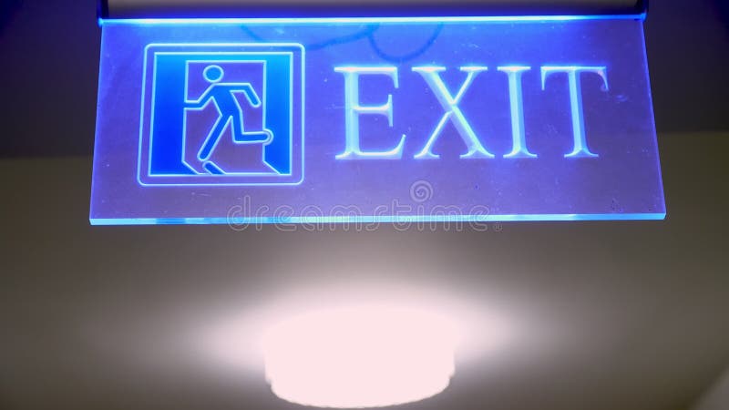 Exit Sign. Exit Icon. Close-up. Sign with the Inscription Exit, with ...