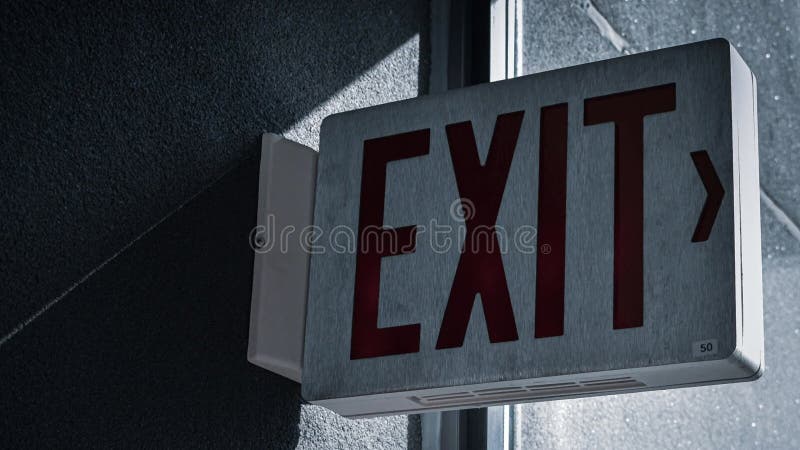 Exit Sign Flashes in Different Colors, Abstract Animation, Metaphor ...