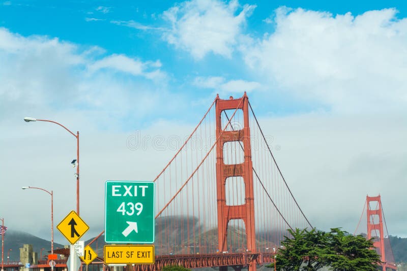 Exit Sign Golden Gate Bridge Stock Photos - Free & Royalty-Free Stock ...