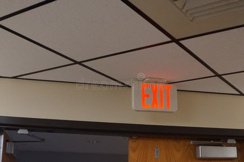 Exit Sign stock image. Image of design, line, room, sign - 255101217