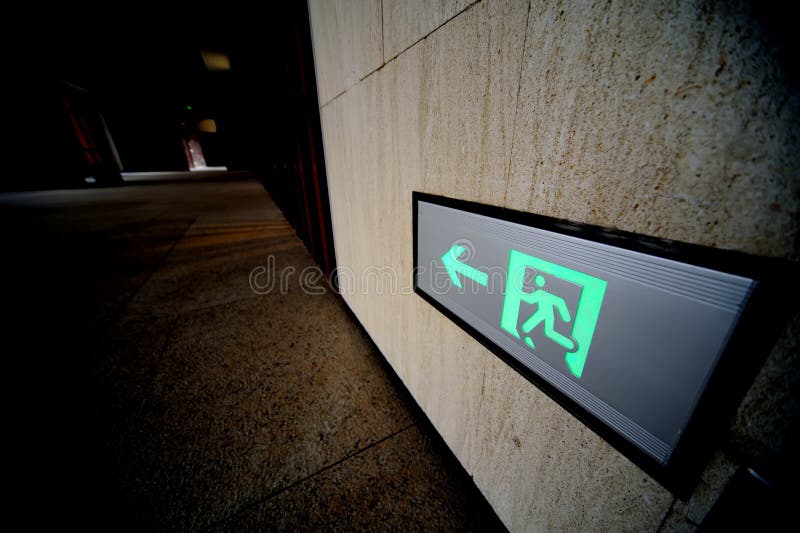 Exit sign stock photo. Image of concept, danger, evacuation - 33218974