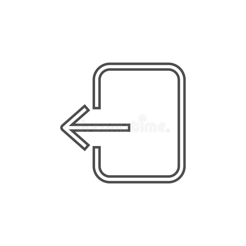 Exit Sign Icon. Element for Mobile Concept and Web Apps. Thin Line Icon ...