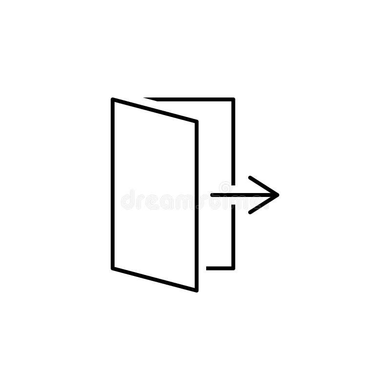 Exit Sign Icon. Element of Simple Icon in Material Style for Mobile ...