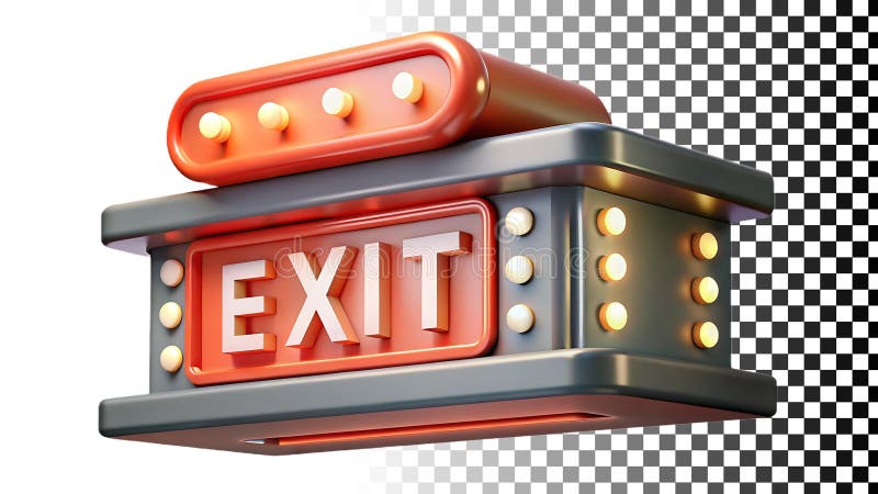Exit Sign Icon Representing Emergency Exit and Safety Signage Png ...