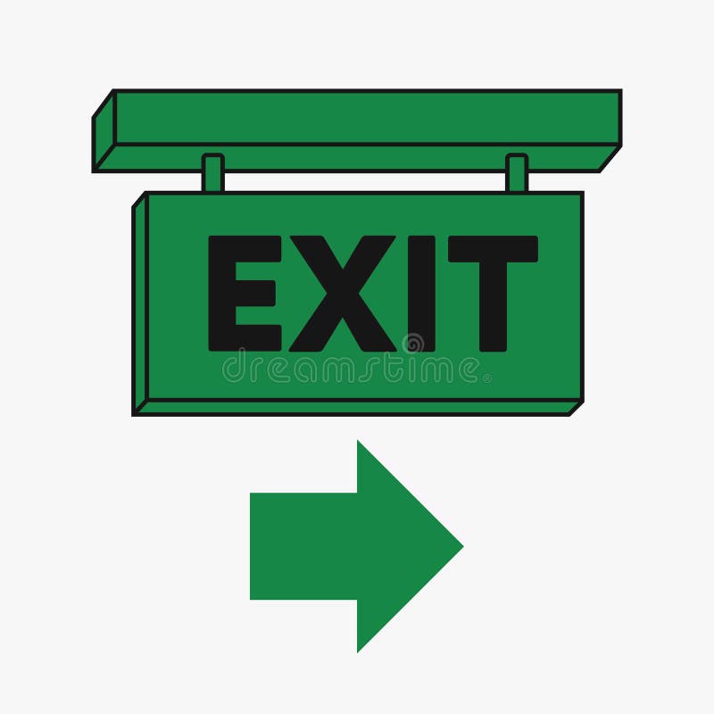 102 Cartoon Exit Sign Stock Photos - Free & Royalty-Free Stock Photos ...