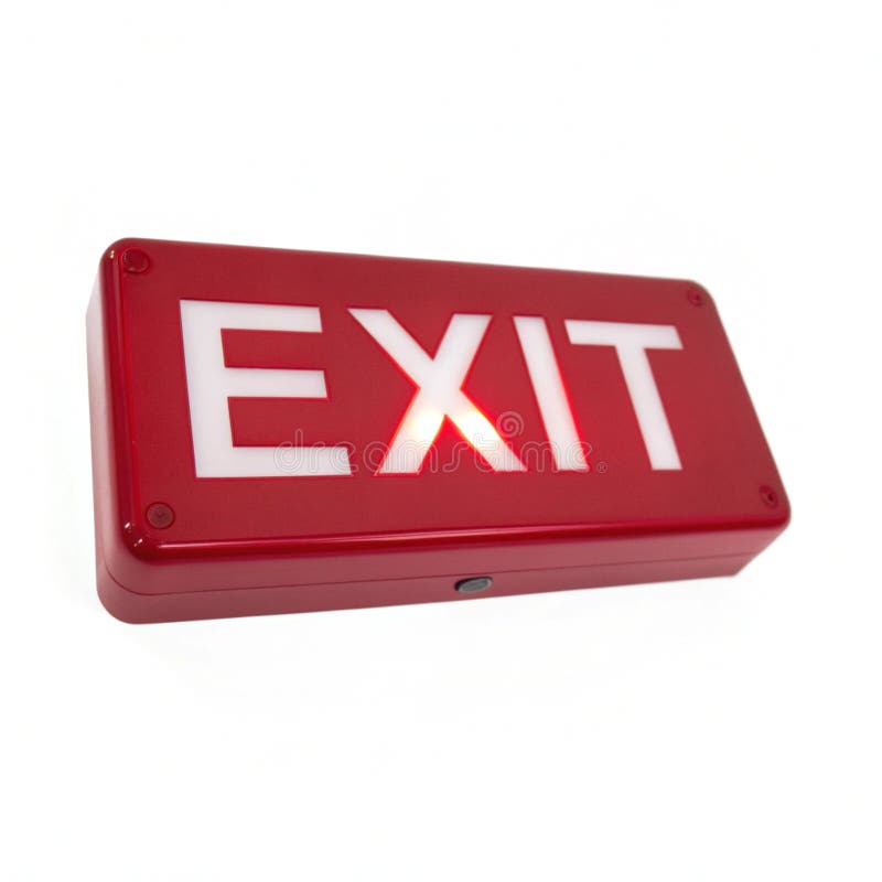 Exit Sign Isolated on White Background Stock Illustration ...