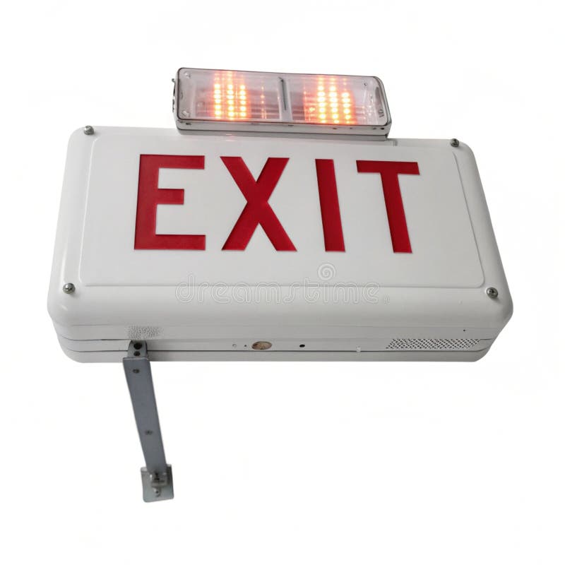 Exit Sign Isolated on White Background Stock Illustration ...