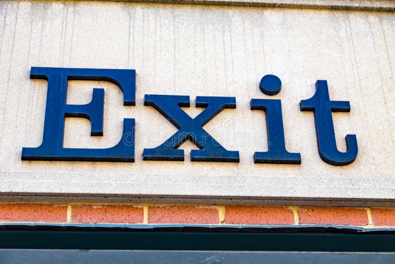 Exit Sign stock image. Image of garage, exit, lancaster - 76084419