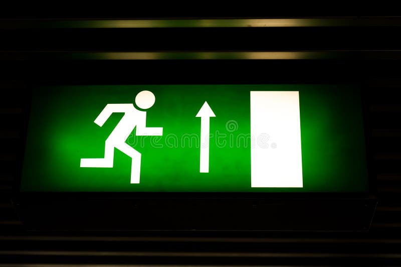 Exit sign in metro stock photo. Image of guidance, blue - 24135386