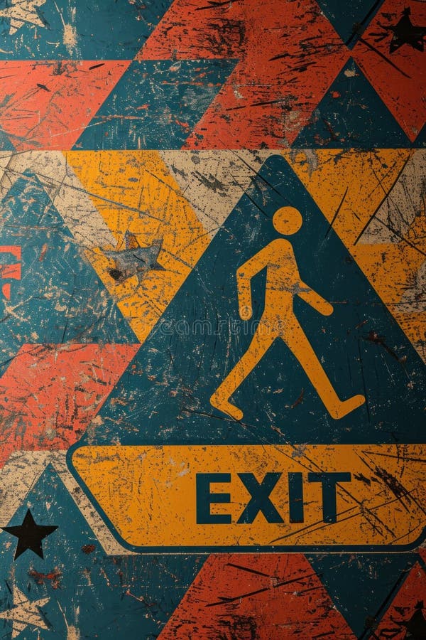 Exit Sign Pattern with Running Man Stock Illustration - Illustration of ... Exit Sign Pattern with Running Man Stock Illustration - Illustration of ...