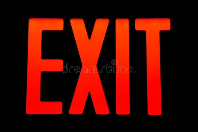 Exit Sign stock image. Image of exit, emergency, black - 81194501