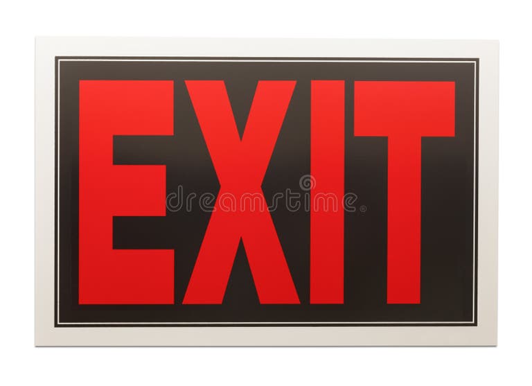 Exit Sign stock image. Image of plaster, power, border - 31398587