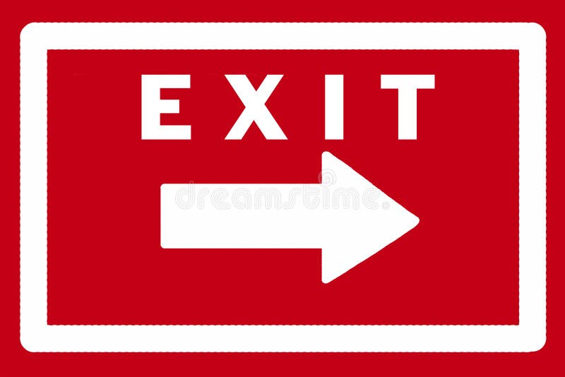 Exit Sign Arrow Pointing Right Stock Illustrations – 75 Exit Sign Arrow ...
