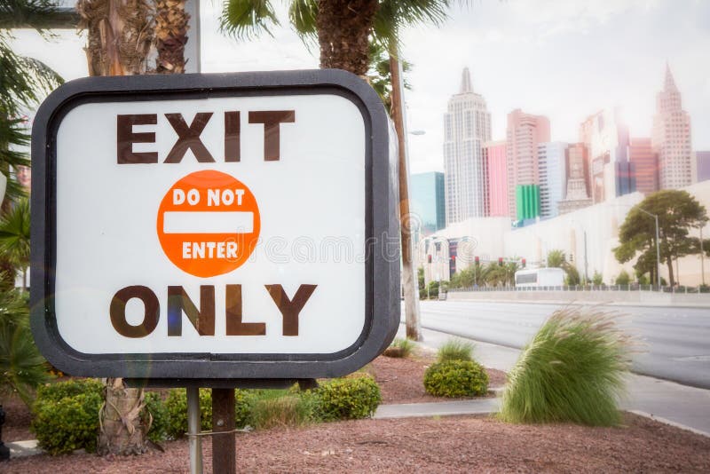 Exit only Sign on road stock image. Image of illegal - 81279495