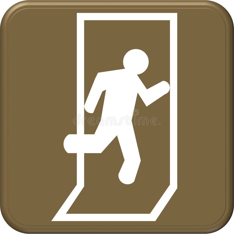 Exit sign stock illustration. Illustration of emergency - 366586427